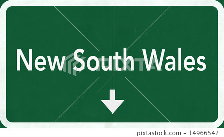New South Wales Australia Highway Road Sign - Stock Illustration ...