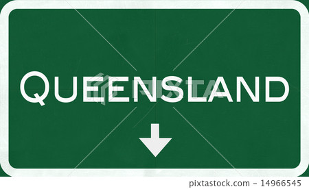 Queensland Australia Highway Road Sign - Stock Illustration [14966545 ...