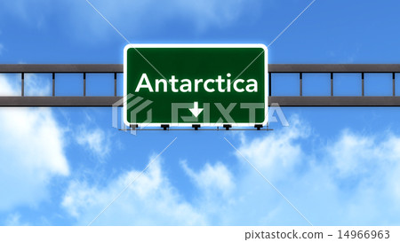 Antarctica Highway Road Sign - Stock Illustration [14966963] - PIXTA