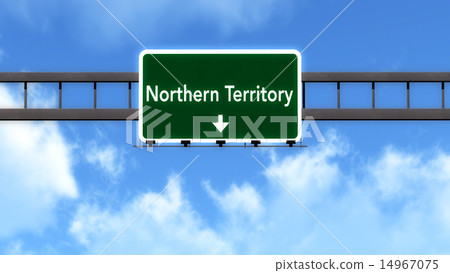 Northern Territory Australia Highway Road Sign - Stock Illustration ...