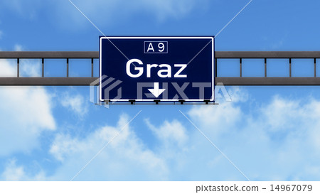 Graz Austria Highway Road Sign - Stock Illustration [14967079] - PIXTA
