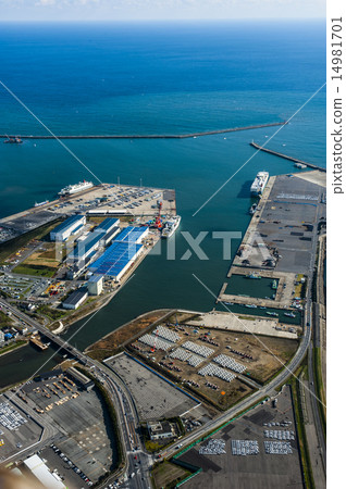 Aerial photography Aerial photography Hitachi Port - Stock Photo ...