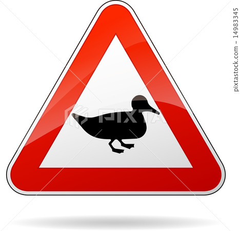 ducks warning sign - Stock Illustration [14983345] - PIXTA