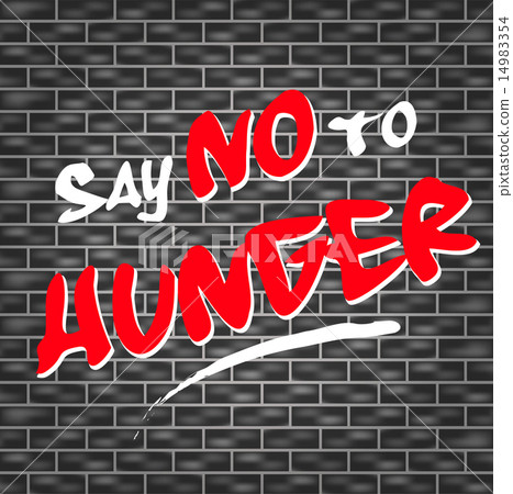 no hunger graffiti - Stock Illustration [14983354] - PIXTA