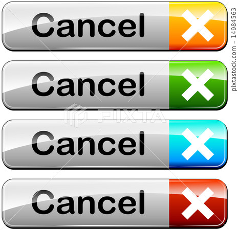 cancel web buttons-插圖素材 [14984563] - PIXTA圖庫
