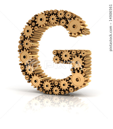Alphabet G formed by gears - Stock Illustration [14986561] - PIXTA