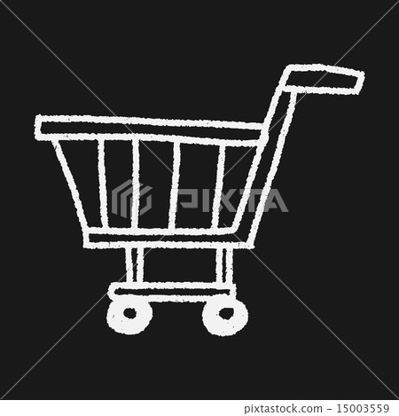 Doodle Shopping cart - Stock Illustration [15003559] - PIXTA