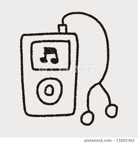 music player doodle drawing - Stock Illustration [15005365] - PIXTA
