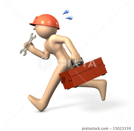 Abstract 3DCG representing a busy engineer - Stock Illustration ...