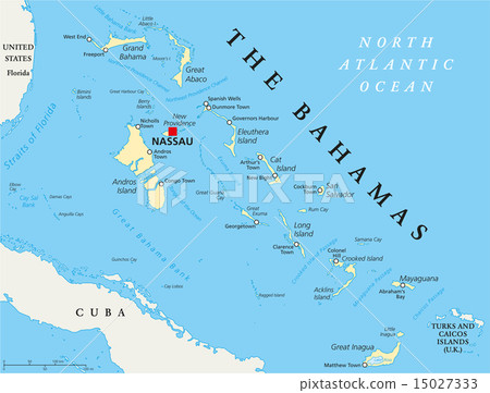 The Bahamas Political Map - Stock Illustration [15027333] - PIXTA