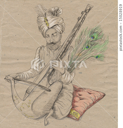 Taus player. Freehand sketch Full sized, orignal - Stock Illustration ...