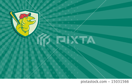 Business card Trout Fish Baseball Batting Cartoon-插圖素材 [15031566] - PIXTA圖庫