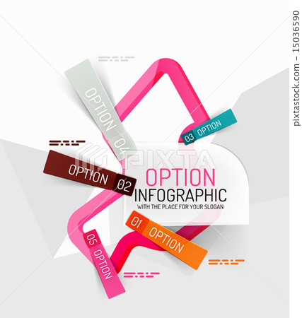 Colorful fresh sticker infographics - Stock Illustration [15036590] - PIXTA
