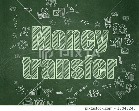 Finance concept: Money Transfer on School Board... - Stock Illustration ...