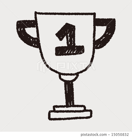 Trophy doodle drawing - Stock Illustration [15050832] - PIXTA