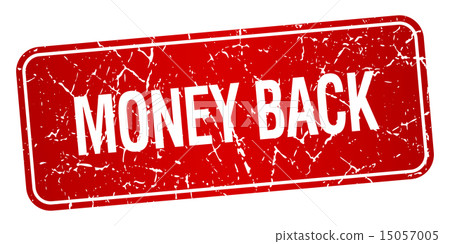 money back red square grunge isolated stamp - Stock Illustration ...