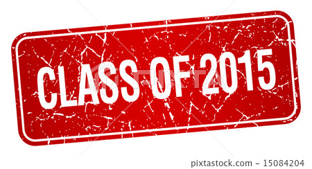 class of 2015 red square grunge isolated stamp - Stock Illustration ...