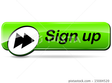 sign up green web design button - Stock Illustration [15084520] - PIXTA