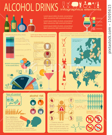Alcohol drinks infographic - Stock Illustration [15095615] - PIXTA