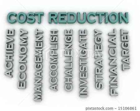 3d cost reduction concept word cloud background - Stock Illustration ...