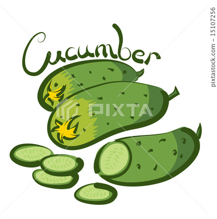 cucumber, graphic, calligraphy - Stock Illustration [15107256] - PIXTA