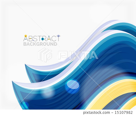 Abstract realistic solid wave background - Stock Illustration [15107982 ...