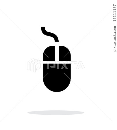 Wired mouse icon on white background. - Stock Illustration [15111187 ...