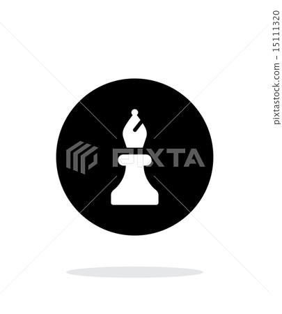 Chess Bishop simple icon on white background. - Stock Illustration ...
