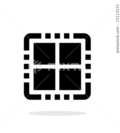 Quad Core CPU simple icon on white background. - Stock Illustration ...