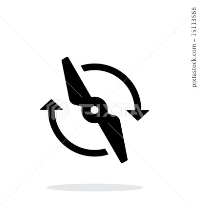 Rotor rotating simple icon on white background. - Stock Illustration ...