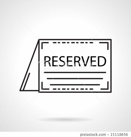 Reserved card black line vector icon - Stock Illustration [15118656 ...