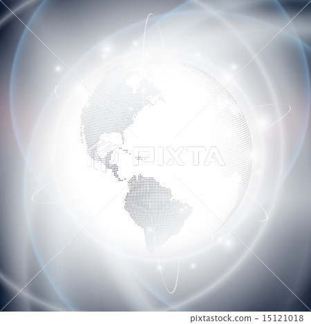 Dotted world globe, light design vector... - Stock Illustration ...