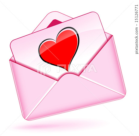 Love mail envelope - Stock Illustration [15126771] - PIXTA