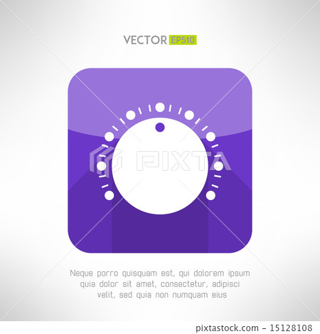 Volume knob icon in clean and simple modern... - Stock Illustration ...