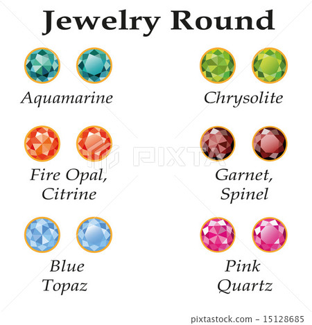 Jewelry Round Isolated Objects - Stock Illustration [15128685] - PIXTA