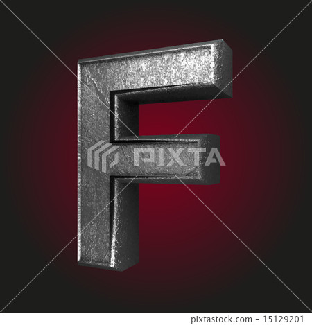 f metal letter - Stock Illustration [15129201] - PIXTA