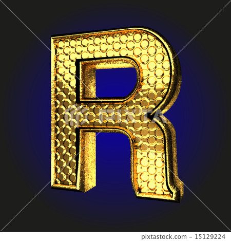 r golden letter - Stock Illustration [15129224] - PIXTA