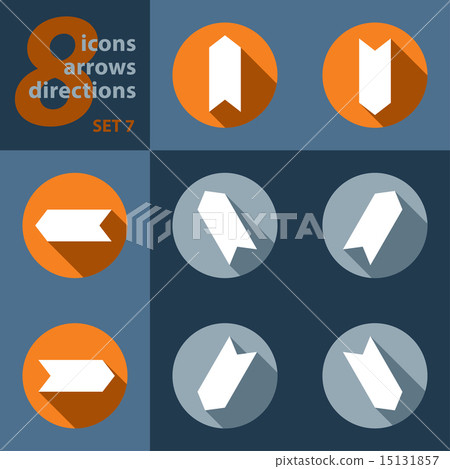 set of eight icons with arrows in all directions - Stock Illustration ...