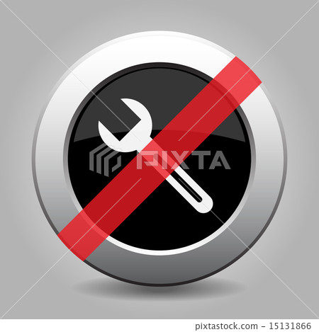 gray chrome button - no spanner - Stock Illustration [15131866] - PIXTA