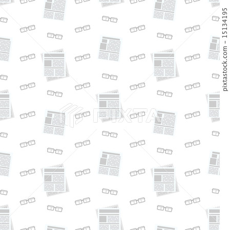 Seamless Pattern with Newspapers and Eyeglasses - Stock Illustration ...