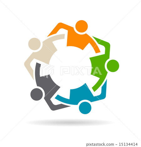 Team Friends Group of five people. - Stock Illustration [15134414] - PIXTA