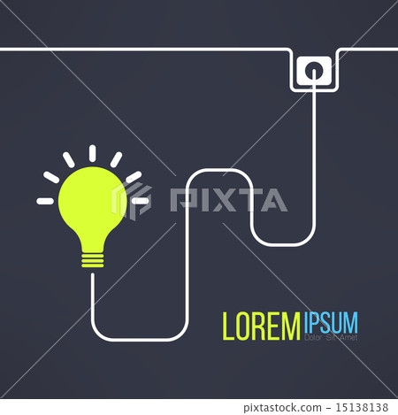 Light bulb background in simple flat design.... - Stock Illustration ...