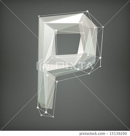 Low poly alphabet. Vector illustration. letter - Stock Illustration ...