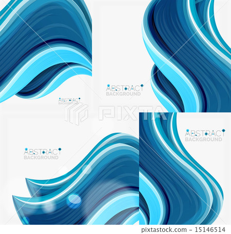 Abstract realistic solid wave background - Stock Illustration [15146514 ...