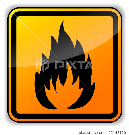 Vectore square flammable sign - Stock Illustration [15148110] - PIXTA