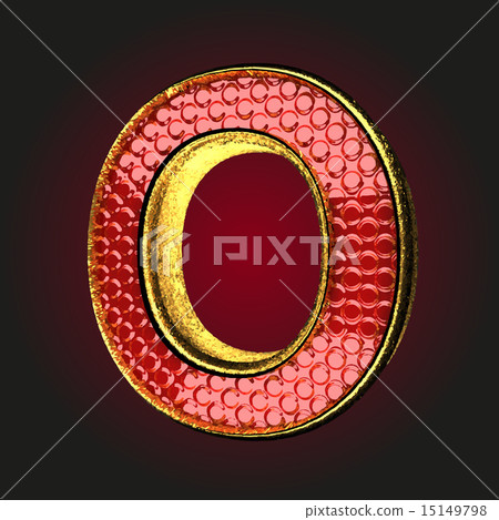 o red letter with gold - Stock Illustration [15149798] - PIXTA