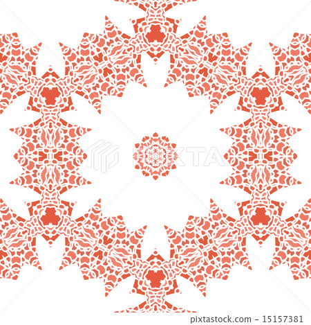 Openwork lace pattern seamless red - Stock Illustration [15157381] - PIXTA