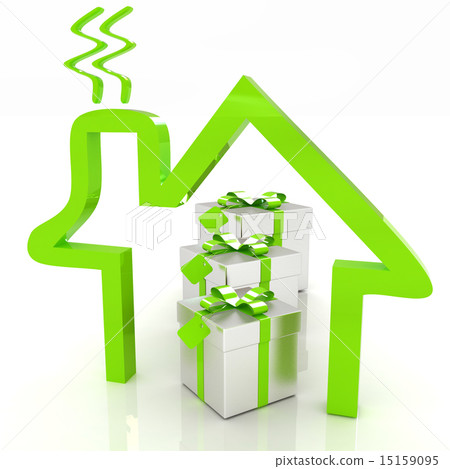 House icon and gifts - Stock Illustration [15159095] - PIXTA