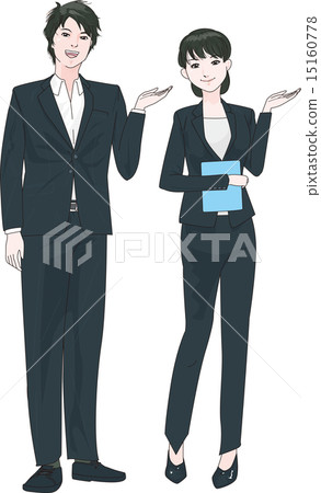 female employee, male employee, vector - Stock Illustration [15160778 ...