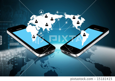 Mobile communication concept - Stock Illustration [15181415] - PIXTA